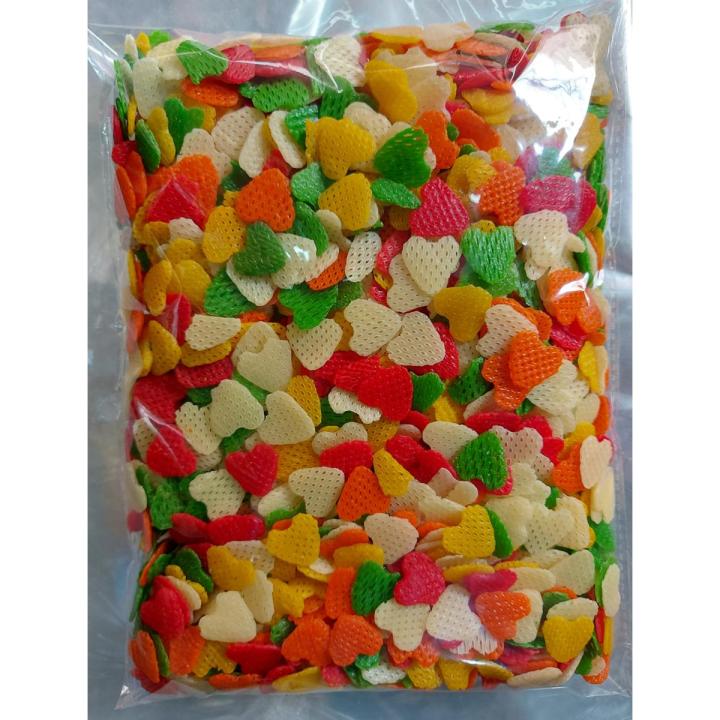 Corn Flour Heart Colour Snackers 1Kg (Same as Kolson Snackers) | Daraz.pk