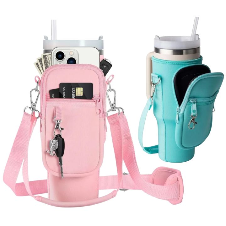 Water Bottle Carrier Quencher Cup Sleeve/Water Bottle Carrier Bag with ...