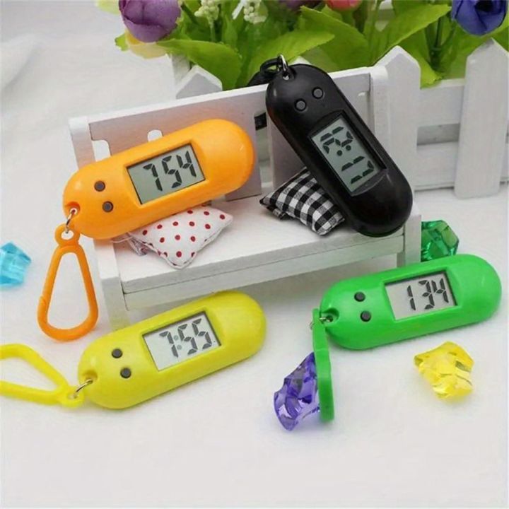 Study Pocket Watch Key Display Digital Electronic Clock Keychain Table ...