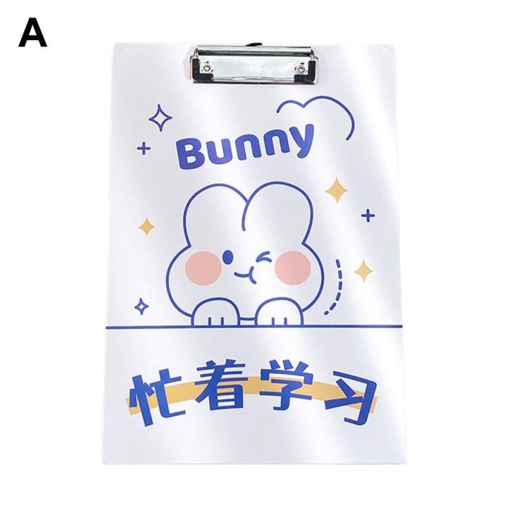 Paperboard Clip Shock-proof A4 Cartoon Bear Rabbit Document Board Clip ...