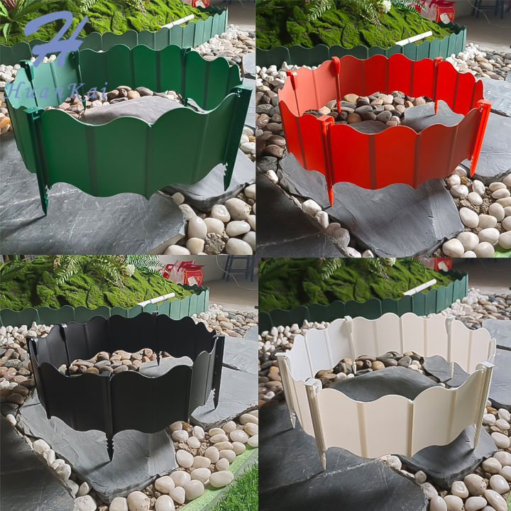 Huankai Fence with Ground Nails Garden Fence Plastic Courtyard Decorative Fence Outdoor Plug-in ...