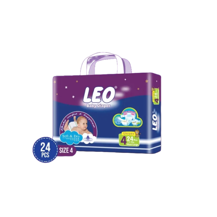 Leo Regular Pack Baby Diaper - Size 4, Large - 24 Pcs | Daraz.pk
