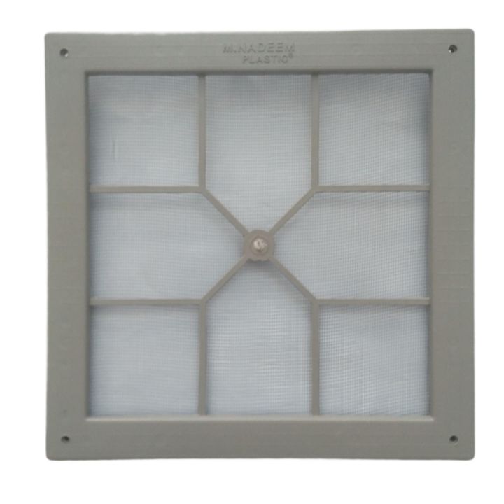 Ventilaton Mesh Jalli-14" Mesh Size(12"x12")-Light Ash-Jalli Attached ...