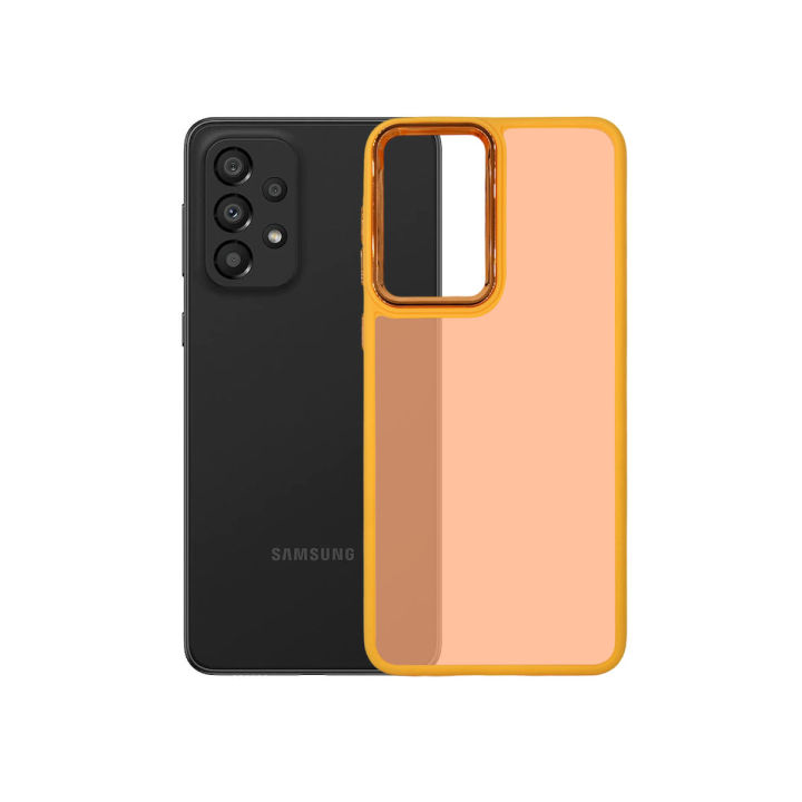 Samsung Galaxy A33 Matte Case with Chrome Ring Camera Protection ...