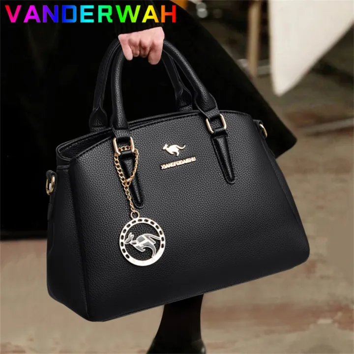 Fashion Designer Cowhide Handbags for Female 2026 Leather Shoulder ...