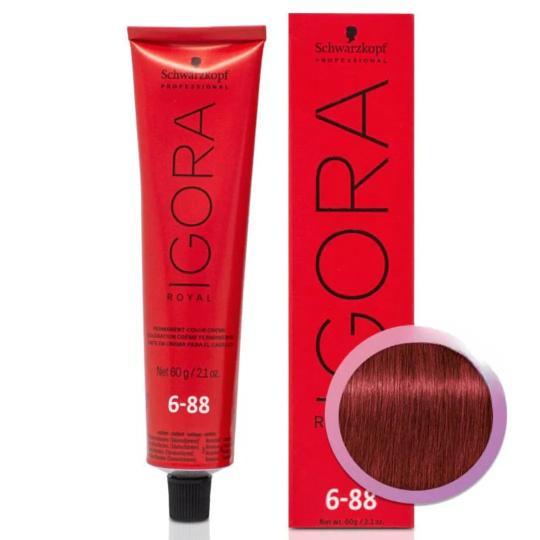 Schwarzkopf Igora Royal Permanent Hair Color 6-88 Dark Blonde Red Extra ...