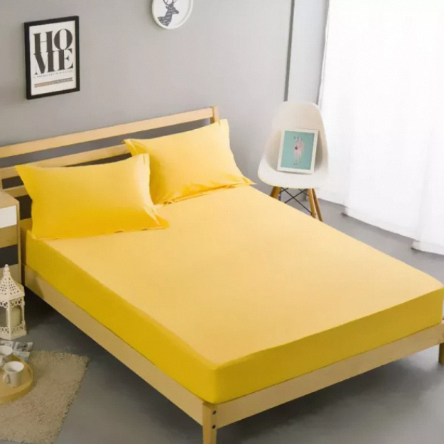 Jersey Fitted Sheet With Pillow Covers – 100% Cotton Stretchable Bed ...