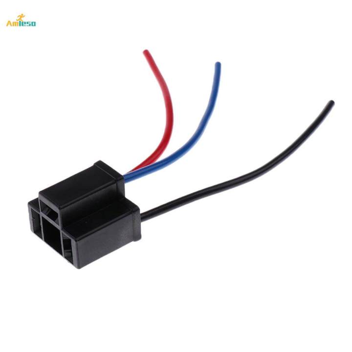 H4 Headlight Light Extension 3 Wire Harness Lamp Female Socket Adapter ...