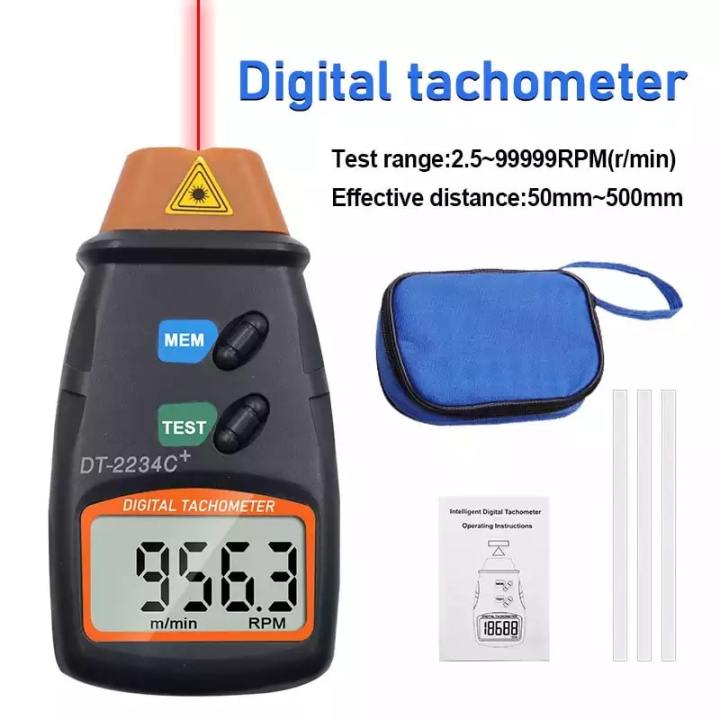 DT2234 C+ Digital Photo Tachometer Speedometer Speed Gauge Engine LCD ...
