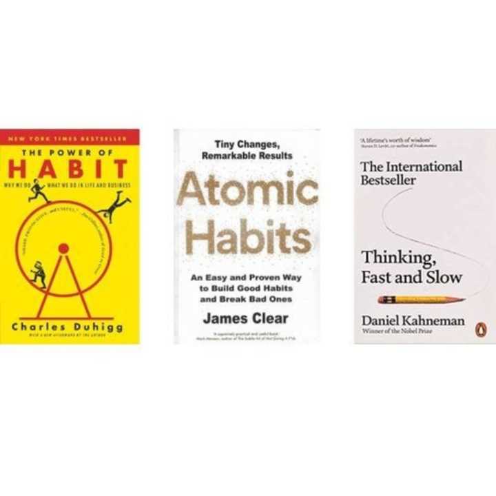 The Power Of Habit + Atomic Habits + Thinking Fast And Slow - 3 Books ...