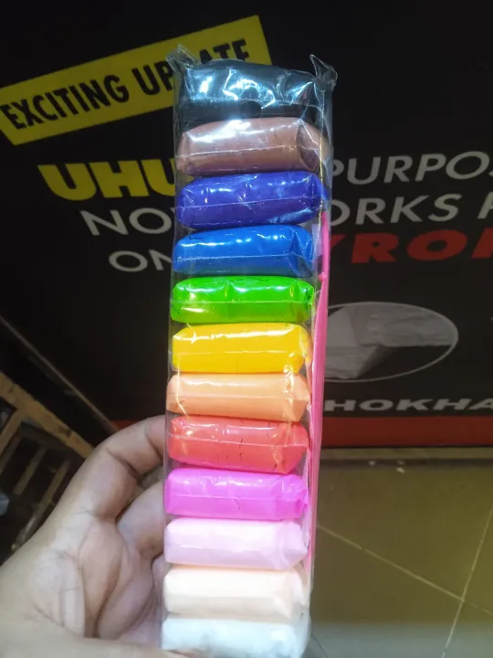 Multicolor foam Clay Pack – 12 Colors | Soft Air-Dry / Non-Toxic Clay ...