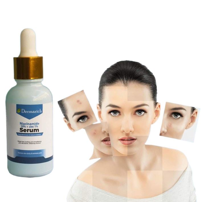 Dermarich Niacinamide 10% + Zinc 1% Face Serum | Brightening & Acne ...