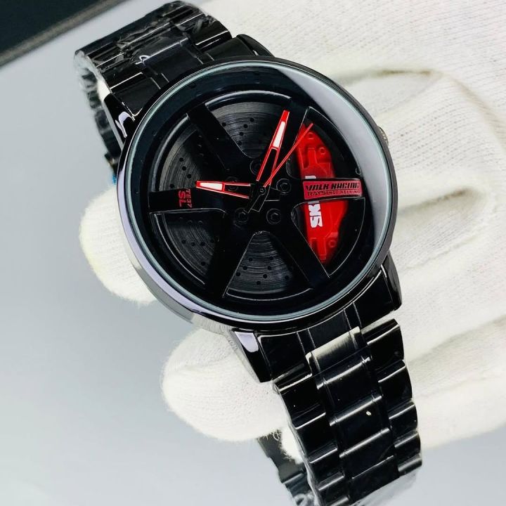 “Premium Hybrid Men’s Wristwatch – Rotating Rim Dial, Multi-Function ...