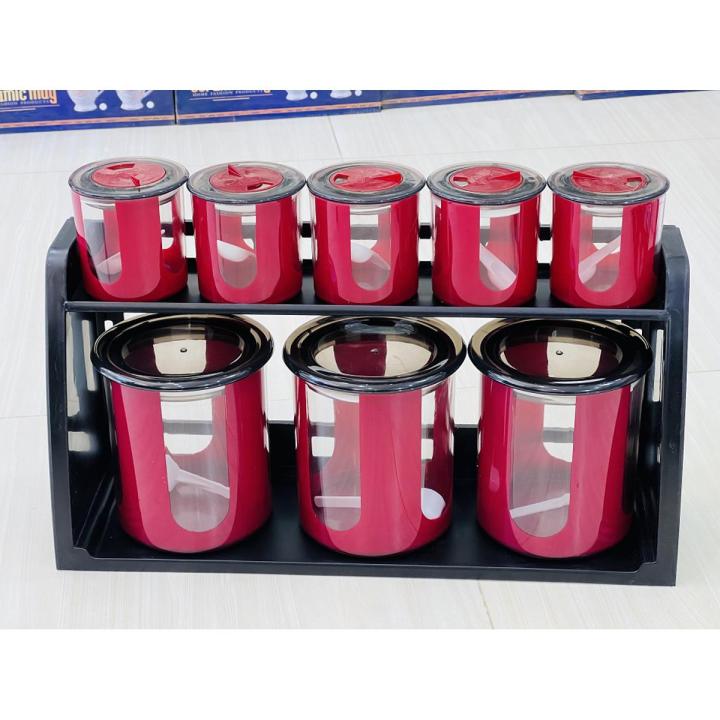 8 pcs Multipurpose Spices Masala Box Seasoning Rack Organizer Set with ...