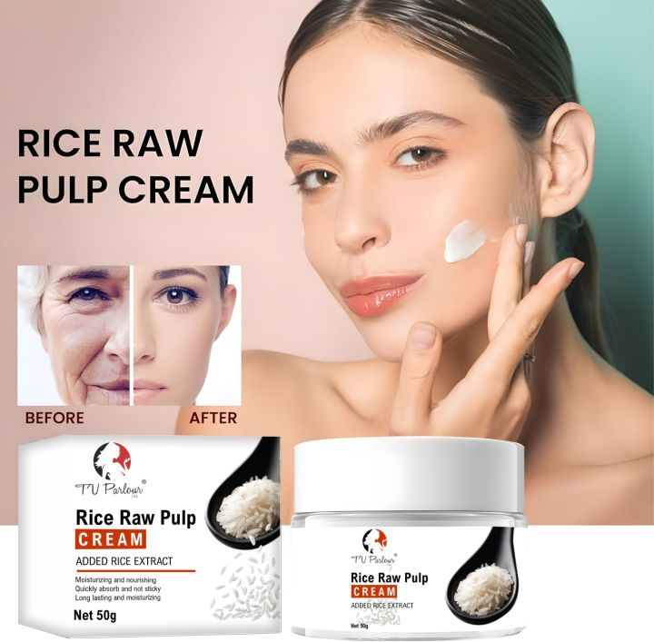 TV Parlour Rice Cream Raw Pulp Rice Cream For Face Glow & Whitening ...