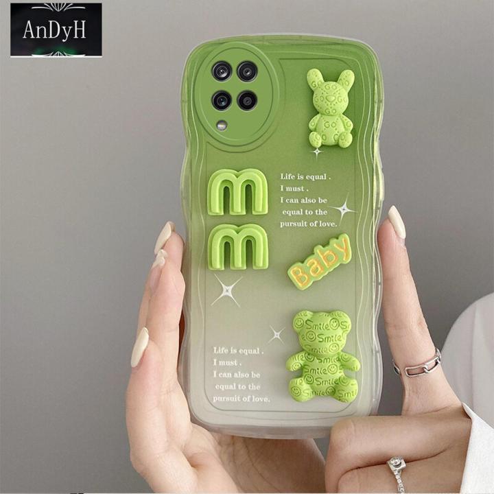 AnDyH Phone case For Samsung Galaxy A12 M12 F12 4G 5G Case 3D Letters ...