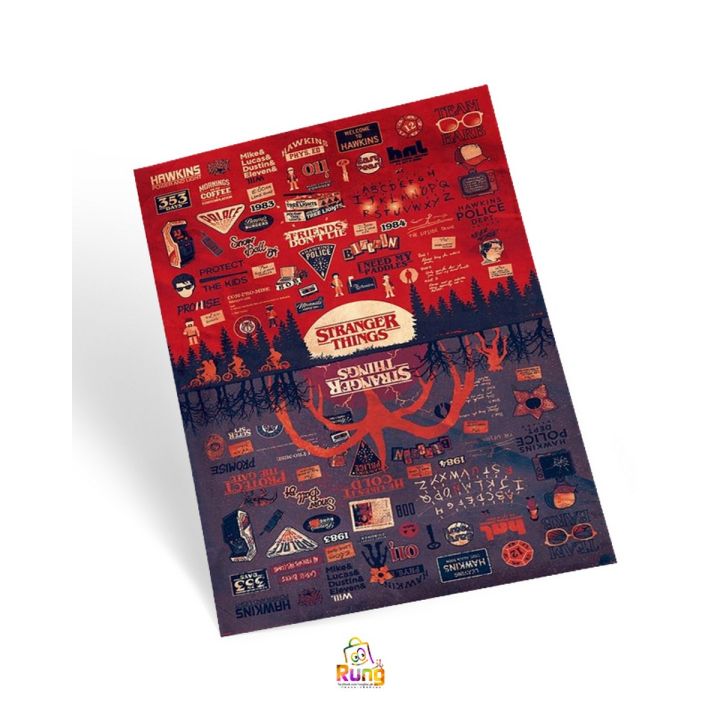 Stranger things stickers for Stranger things fans | Daraz.pk