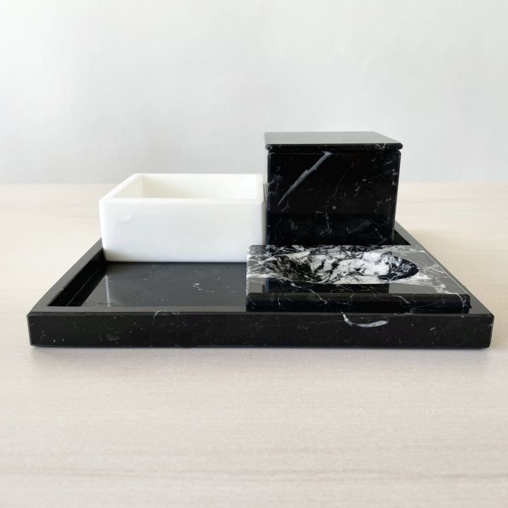Marble tray with full set cover.(customize) | Daraz.pk