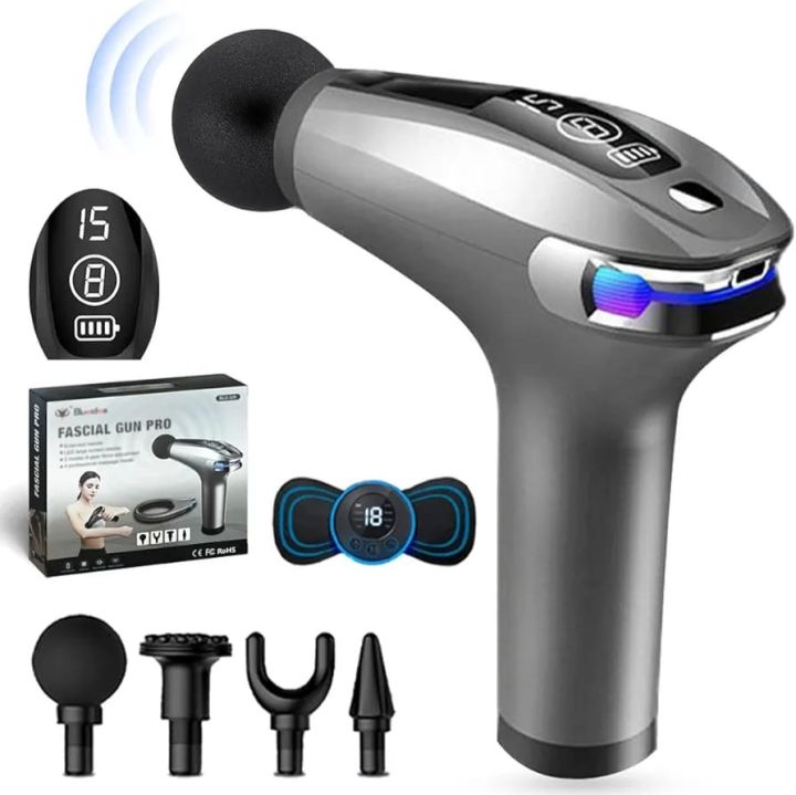 Massager Gun Pro Deep Tissue Therapy Pain Relief Rechargeable Muscle ...
