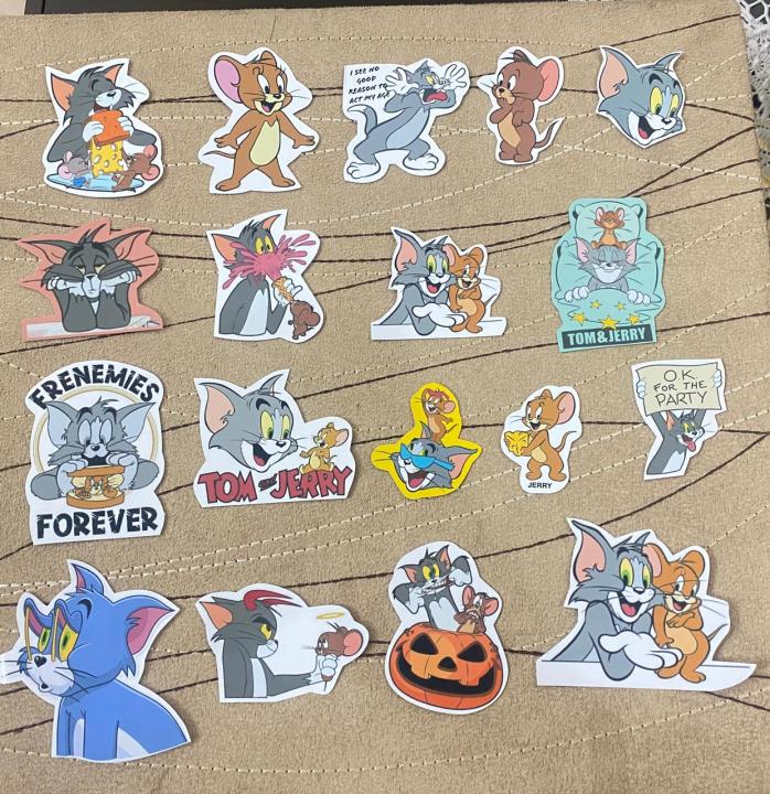 Tom and Jerry Cartoon Theme Stickers for decoration of Laptop,Mobile ...