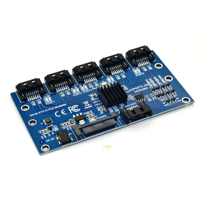 Sata3.0 1 to 5 hard disk adapter card computer motherboard 6gbps port ...
