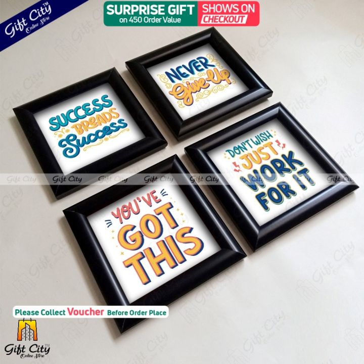 Gift City Presents 672 - Motivational Quotes Frames - Glass Front with ...