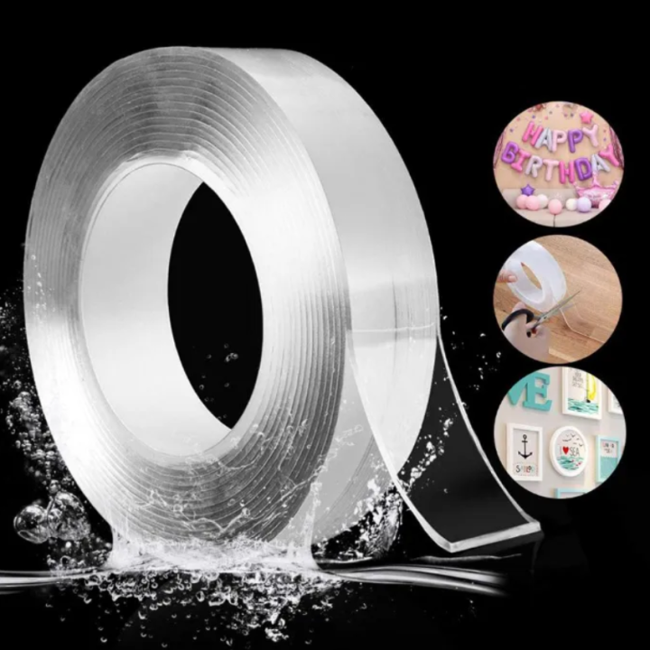 3M Double Sided Tape Traceless Nano Magic Tape Multipurpose Removable Clear Gel Grip Tape ...