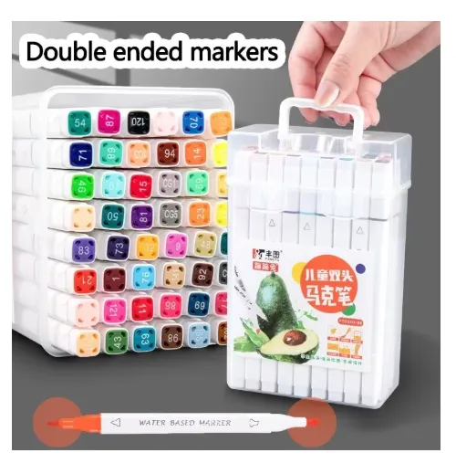 12/18/24/36/48 Colors Markers Set Washable Double-Headed Marker Safe ...
