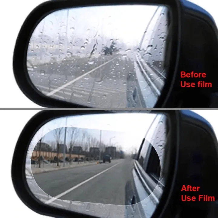 2 Pcs 160*200mm HD Rainproof Car Side Mirror Sticker Anti-fog Rain ...