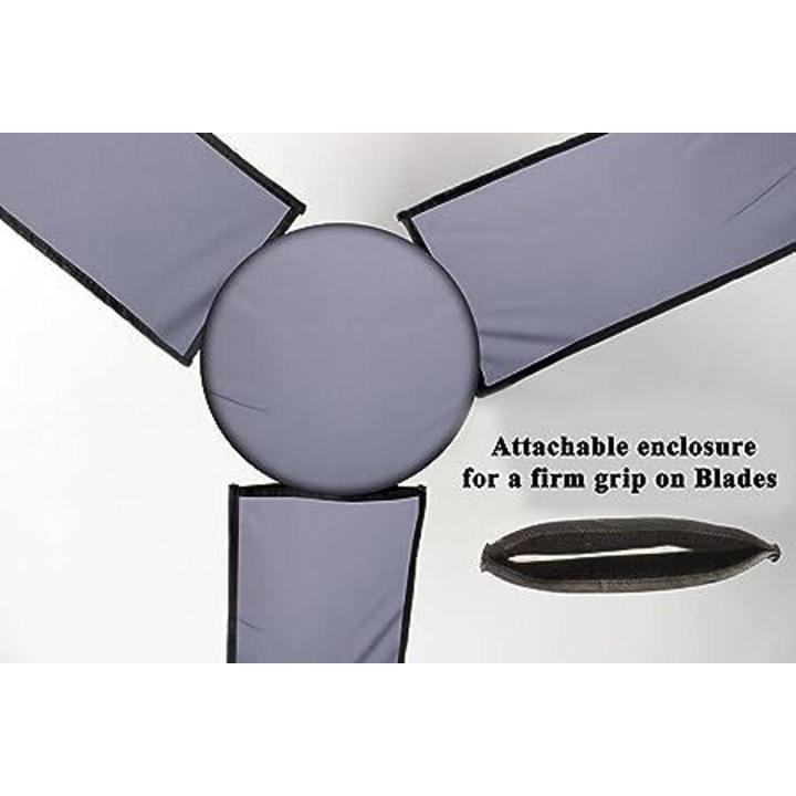 Ceiling Fan Covers Three with Motor Cover Grey/Black 4 Pcs fan cover ...