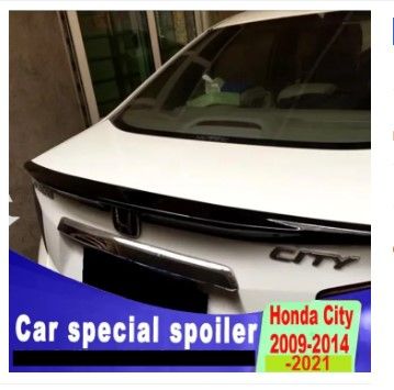 Honda City Trunk Spoiler Black ABS Plastic 2009 2010 2011 2012 2013 ...