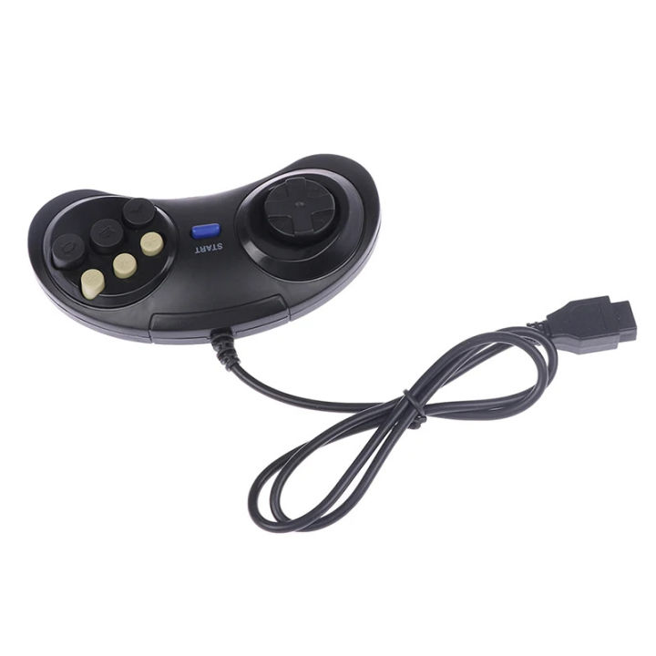 Classic wired 6 buttons joypad handle game controller for Sega MD2 Mega ...