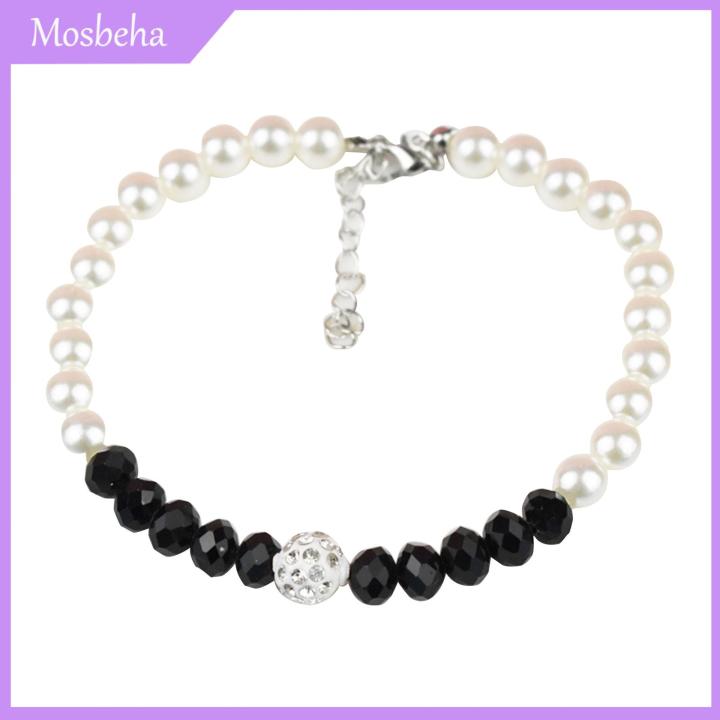 Mosbeha Dog Necklace Extension Chain Dog Rhinestone Necklace Jewelry ...