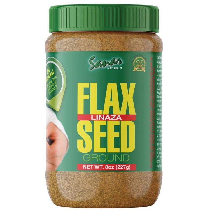 Sanar Naturals Ground Flax Seed, 8 oz - Great Source of Omega 3,6,9 ...