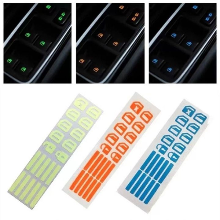 Durable Lifter Switch Car Luminous Button Sticker Car Sticker Night ...