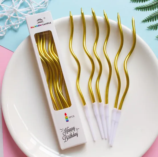 6pcs Spiral Candles for Birthday Baby Shower, Wedding Party & Cake ...
