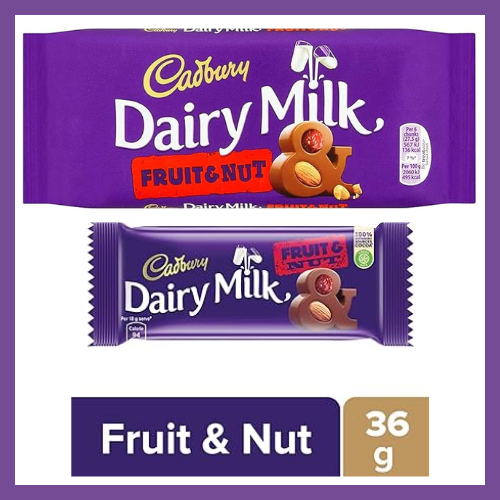 Cadbury Dairy Milk Chocolate Fruit & Nut Bar 36G | Daraz.pk