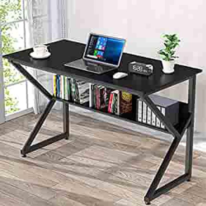 48 inches Length Office Table Desktop Table With Book Shelf Office Desk ...