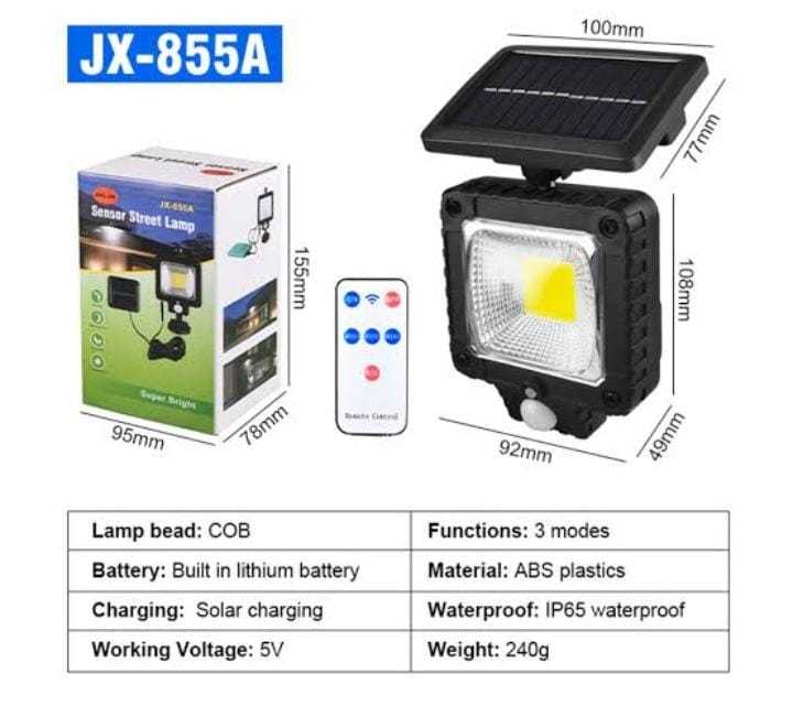 Solar Street Light With Adjustable Solar Panel | Imported | Daraz.pk