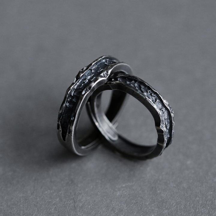 1Pc New Abyss Ring Male Couple Ring Handmade Retro Simple Men'S And ...