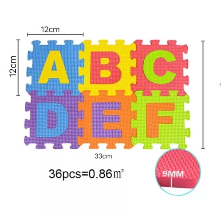 Play Mats For Kids Alphabet And Numeric With Bright Color Learn While Playing | Daraz.pk