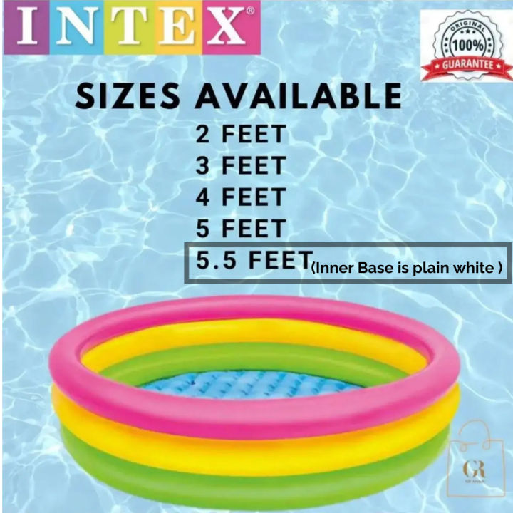 INTEX - Sunset Glow Baby Pool For Kids Inflatable Kids Bath Tub For ...