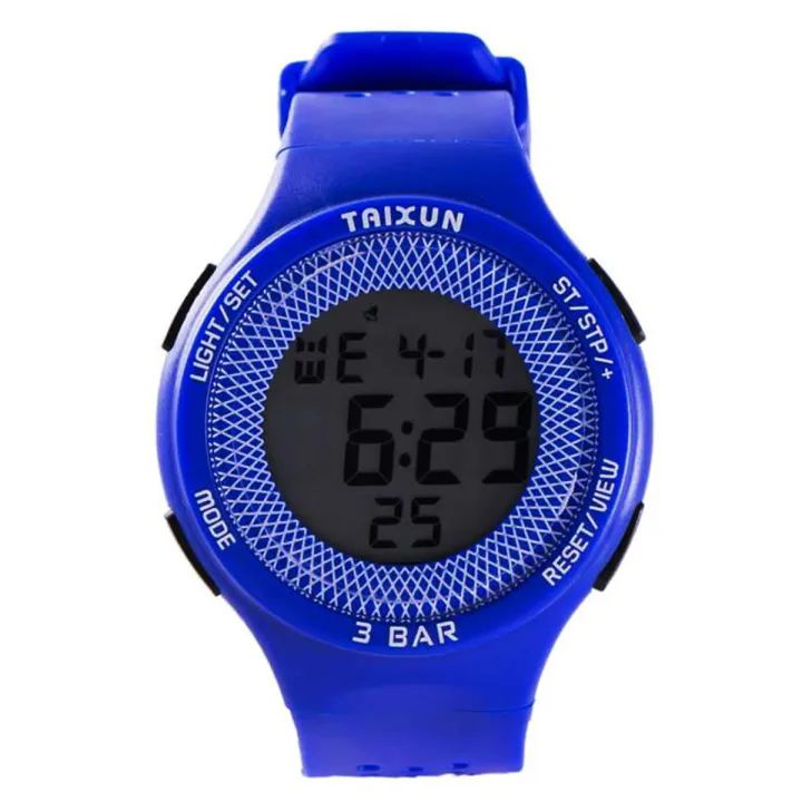 Taixun Rubber Strap Sports Digital Watch For Boys - Blue | Daraz.pk