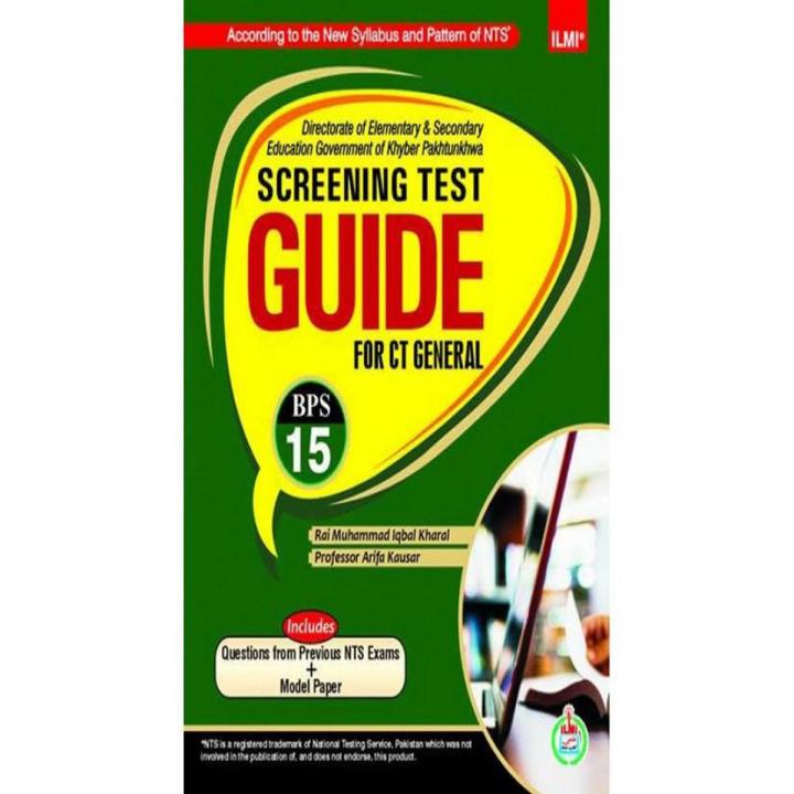 NTS Screening Test Guide CT General Bps 15 By Rai M. Iqbal Kharal ...