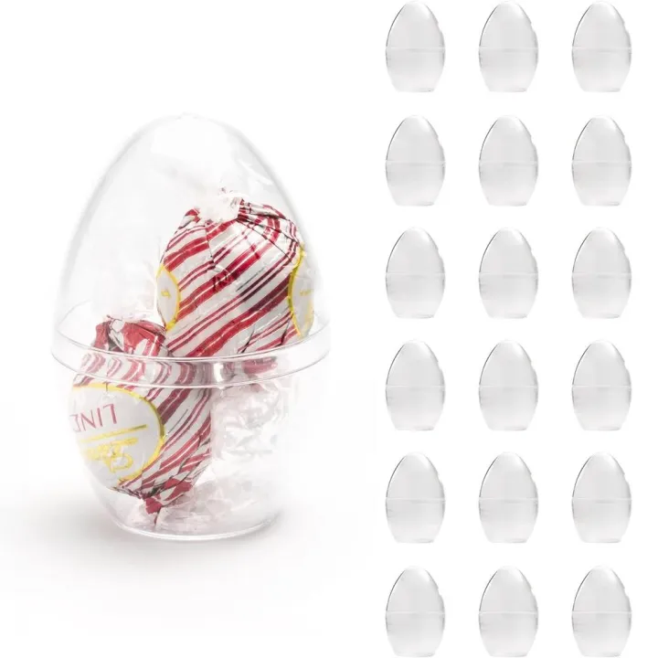 Plastic Easter Fillable Ornaments Snap-lock Decorative DIY Plastic Eggs ...