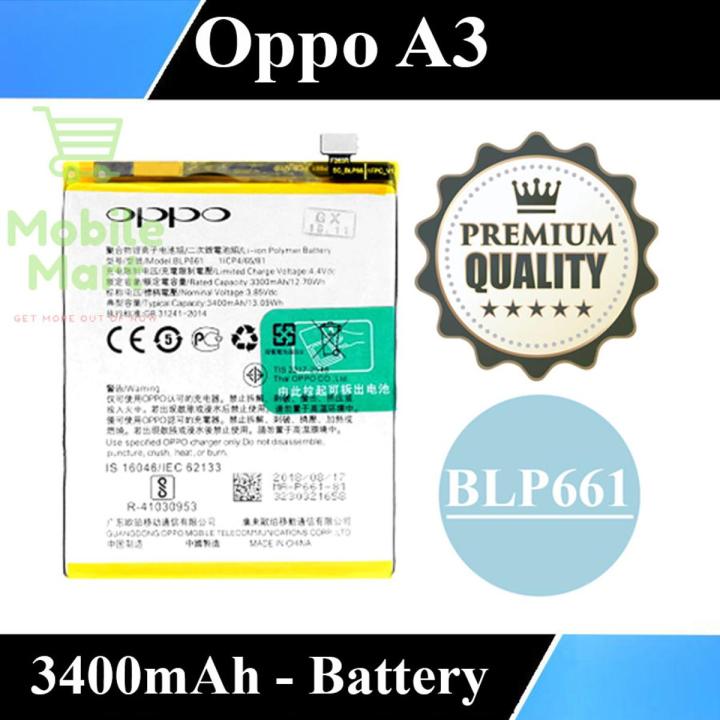 Oppo A3 Battery BLP661 Replacement Premium Quality 3400mAh For Oppo A3 ...