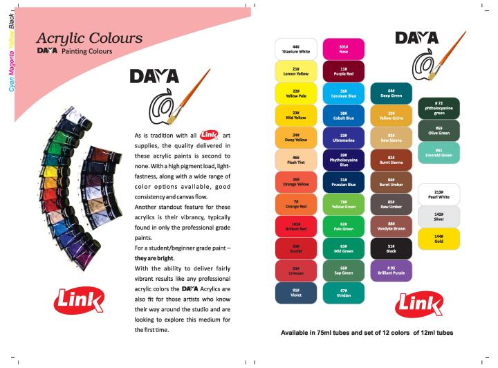 BWS LINK Daya Acrylic Colors 75 ml Tube ! | Daraz.pk