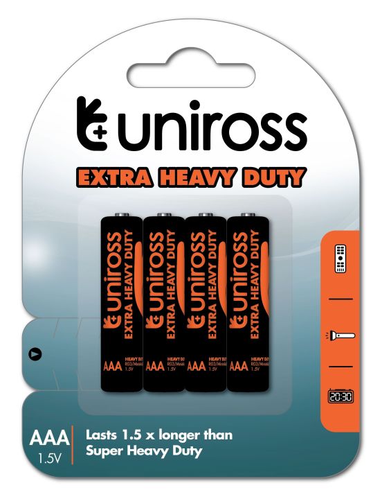 Original Uniross 4AAA Extra Heavy Duty Battery Cells | Daraz.pk