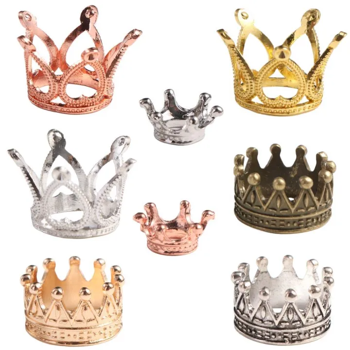 Cute Model Toys Mini Metal Crown Model Decorating Ornaments Dollhouse ...