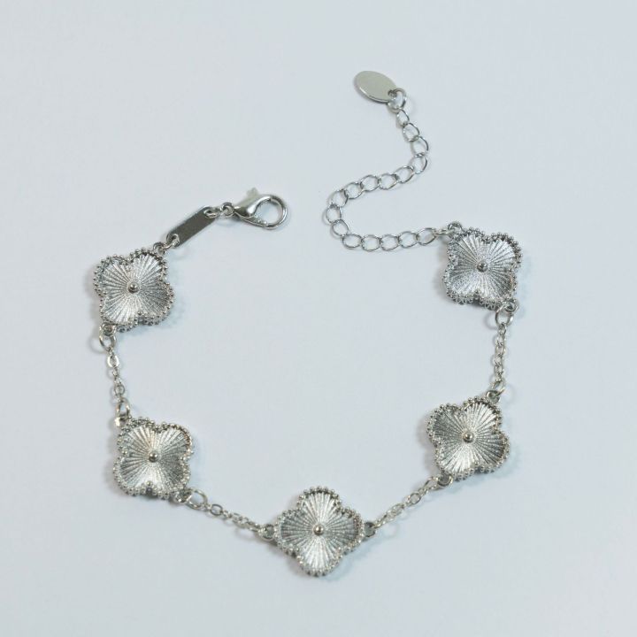 Summer fashion personality V gold clover double-sided laser batch ...